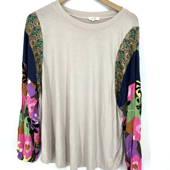 easel | Tops | Easel Patchwork Sleeve Womens Size 2x Top | Poshmark